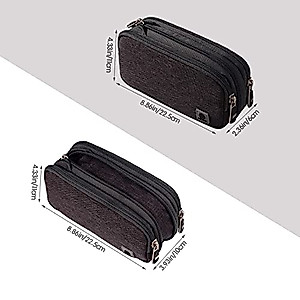only warm Large Pencil Case with Zipper Multi-Function Compartment Large-Capacity 100PC Pen Soft Fabric Cheap(Gray21)
