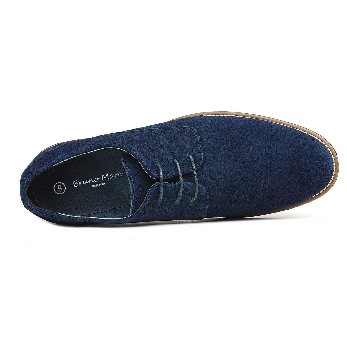 Bruno Marc Men's URBAN-08 Navy Suede Leather Lace Up Oxfords Shoes - 11 M US