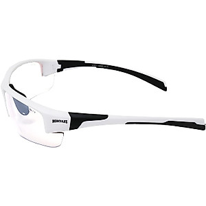 Global Vision Hercules 7 24-Hour Auto-Darkening Clear to Smoke Lens Transitional Safety Sunglasses Glasses Photochromic (White)