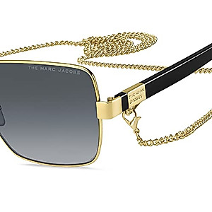 Marc Jacobs Women's Marc 495/S Square Sunglasses, Gold/Gray Shaded, 58mm, 14mm