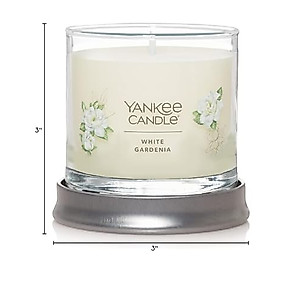 Yankee Candle White Gardenia Scented, Signature 4.3oz Small Tumbler Single Wick Candle, Over 20 Hours of Burn Time