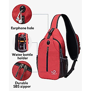 WATERFLY Crossbody Sling Backpack Sling Bag Travel Hiking Chest Bag Daypack
