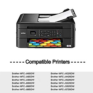 LC203 LC201 Ink Cartridges for Brother LC201XL LC203XL Ink to Work with Brother MFC-J460DW MFC-J480DW MFC-J485DW MFC-J680DW MFC-J885DW Printer (6BK 2C 2M 2Y, 12 Pack)