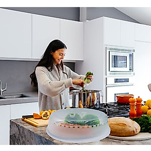 2 Pack Microware Food Cover, Microwave Food Cover Splatter, 10.5 x 10.5 x 2.625 Inch