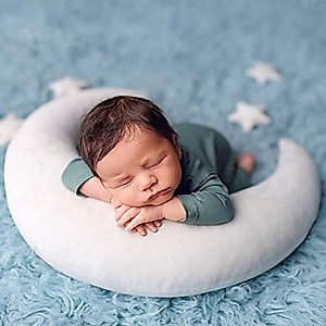 IGMaryBox Baby Moon Star Pillow Newborn Posing Pillow Newborn Photography Prop Newborn Photography Posing Pillows Newborn Photography Props Set (White)