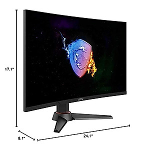 MSI MAG270VC2, 27" Gaming Monitor, 1920 x 1080 (FHD), VA 165Hz, FreeSync, HDMI, Displayport, Tilt, Swivel, Height Adjustable