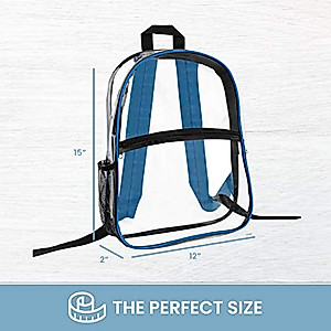 Bags for Less [Set Of 2] Clear Backpack - Security Approved - Straps & Front Accessory Pocket