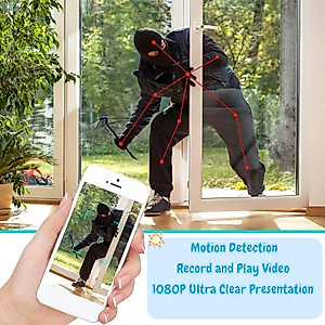 Mini WiFi Camera, 1080p X7 Remote Secret Spy Camera with Small Adjustable Snake Lens, Portable Night Vision Hidden Camera,Record Video, Motion Detection, for Indoor Outdoor