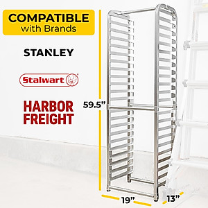 Zilker Home Premium Storage Rack for Yellow Tool Boxes - Organize Your Workspace with the Sturdy Wall Mount Tool Organizer, Utility Rack for Tools and supplies (Half Rack: 33" H x 19" W x 13" D)