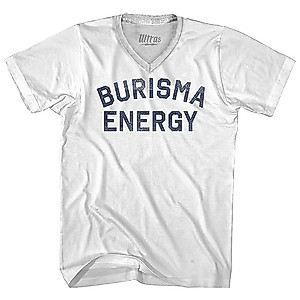 Burisma Energy Adult Tri-Blend V-Neck T-Shirt-White-XX-Large