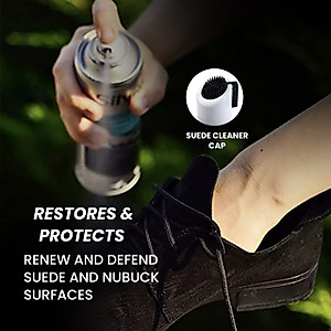 Silver Suede and Nubuck Color Dye Spray - Waterproof, Restores Faded Colors, Easy to Use 8.5oz (Black)