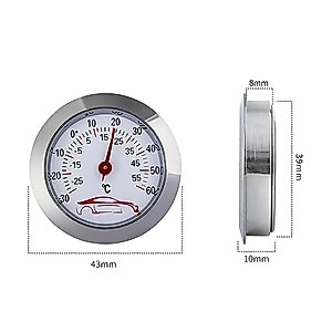 CAZSTYK Car -30 to 60℃ Embedded Temperature Testing Gauge Meter Indicator