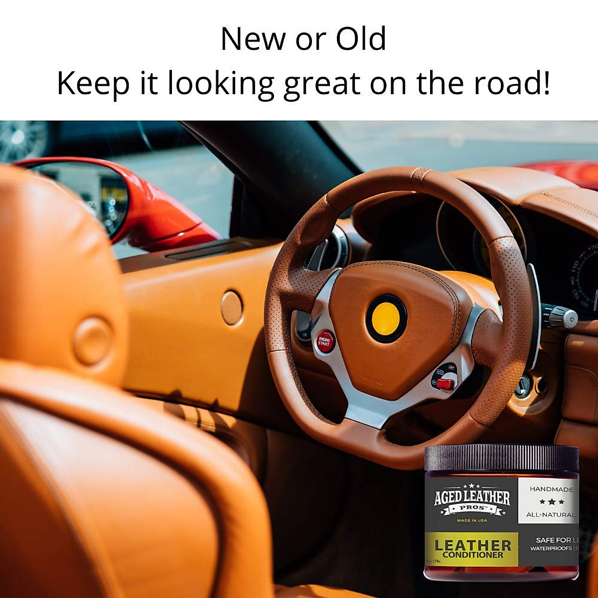 Beeswax Leather Conditioner Recommended by Pros for Genuine Leather, 6 OZ, Made in USA, All-Natural & Non-Toxic