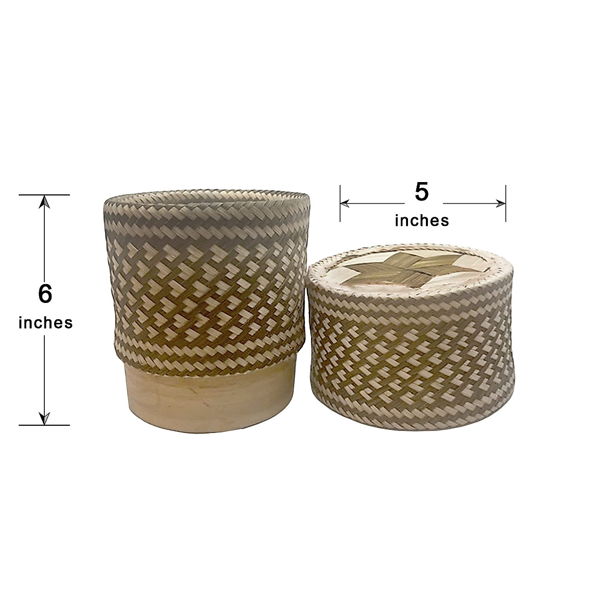 Craft Curl Rice Steamer Natural Bamboo | Durable & Eco-Friendly |Lightweight & Food Safe | Bamboo Rice Steamers |Sticky Rice Serving Basket 6 Cubic Inches|