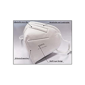 Kingfa KN95 Face Mask 50 Pcs Disposable Respirator 5-Ply Layer | GB2626-2019 Compliant