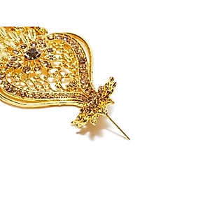 Bindhani Golden Rhinestone Head Piece Maang Tikka & Indian Earrings For Women