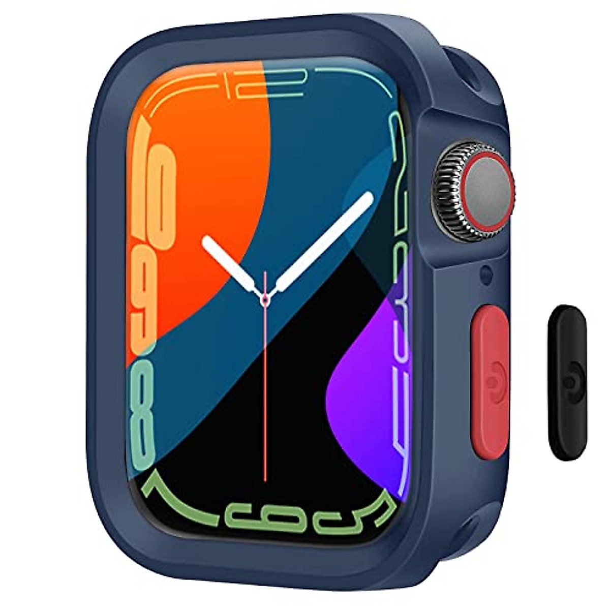 Botomore Matte Soft-Touch Bumper Compatible for Apple Watch Case 45mm/44mm Series 8/7/6/SE/5/4,Premium Military Grade Flexible Lightweight TPU Cover for iWatch Women Men - Blue [no Screen]