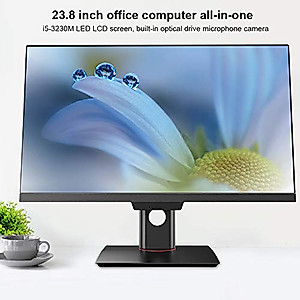 Desktop Computer LED Screen I53230M Builtin Optical Drive 23.8inch 100240V Good Choice for Office Employees, Training Room, Home, School Institutions (K4 Black i5-3230M US Plug)