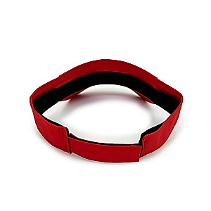 Lifeguard Visor - Velcro Strap - Adjustable - Water Resistant - Work Uniform - One Size Fits All (US, Alpha, One Size, Red)