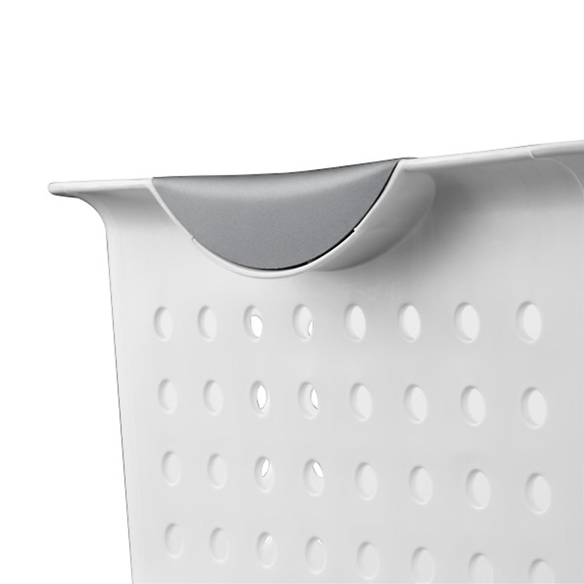 Sterilite 16248006 Medium Ultra Basket, White Basket w/ Titanium Inserts, 6-Pack