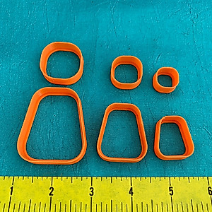 Rounded Possibilities Graduated Collar Jewelry Sized Set of 6 Polymer Clay Cutters and Mixed Media