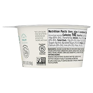 So Delicious Dairy Free Coconut Milk Yogurt Alternative, 0g Added Sugar Vanilla, Vegan, Gluten Free, Non-GMO, Creamy Plant Based Vanilla Yogurt Alternative, 5.3 Oz Container