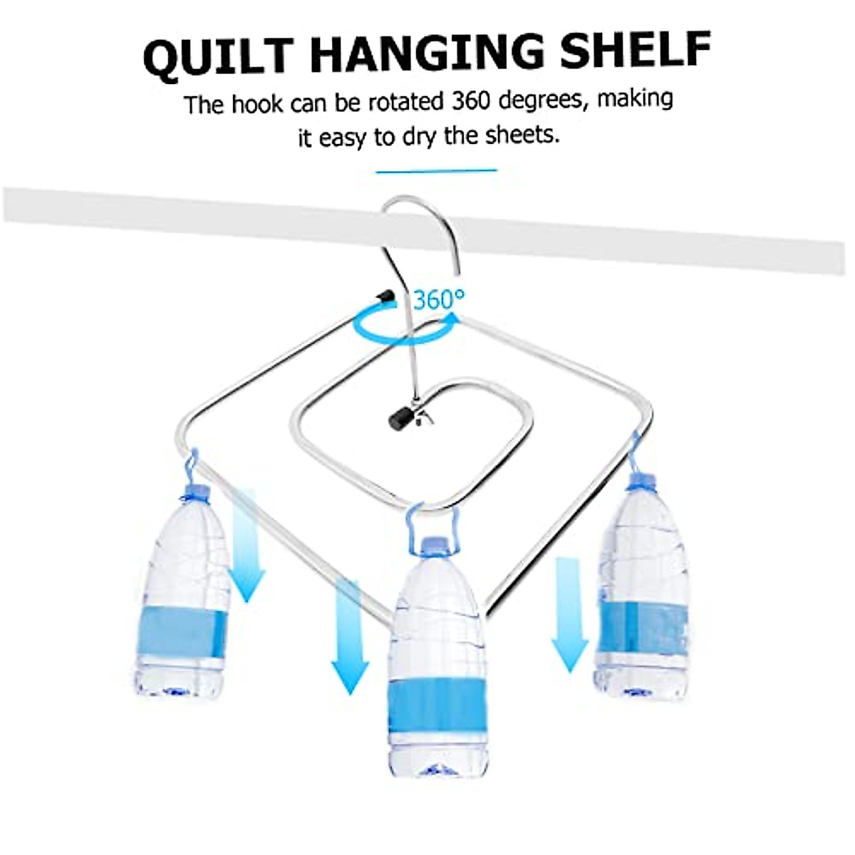 GATHINESS 2pcs Swivel Hanger Quilt Blanket Kids Hangers Folding Clothes Rack Spiral Quilt Rack rotatable Spiral Hanger Clothes Drying Racks Hanging Rack Space-Saving Organizer to Rotate Sock