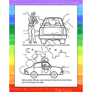 ZOCO - Police & Law Enforcement Educational Coloring Books (25 Bulk Pack, Without Crayons) - Bulk Giveaways for Kids