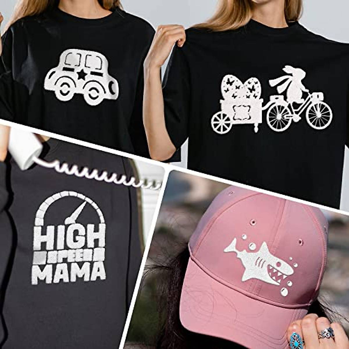 Gatichetta Heat Transfer Vinyl 10"x6ft 3D Puff HTV Heat Press Iron on Vinyl Foaming HTV for T-Shirts, Fabric, DIY Designs, White