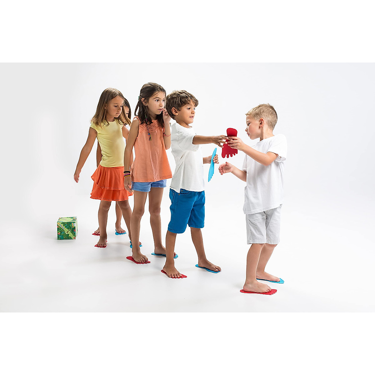 Miniland Educational - Follow The Big Foot Game - Balance, Coordination, And Concentration Activity For Preschool Kids, Promotes Teamwork Plus Cooperation In A Fun Interactive Playset