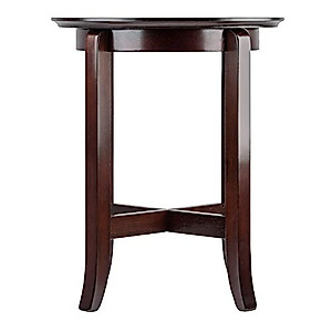Winsome Toby 21.97-inch x 18.03-inch x 18.03-inch Composite Wood End Table, Espresso (92019)