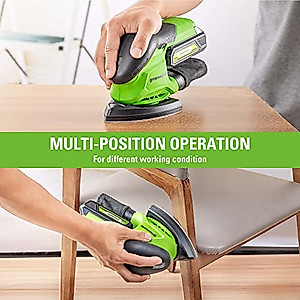 Greenworks 24V Cordless Finishing Sander 11,000 OPM, Tool-Only (Battery and Charger Sold Separately)