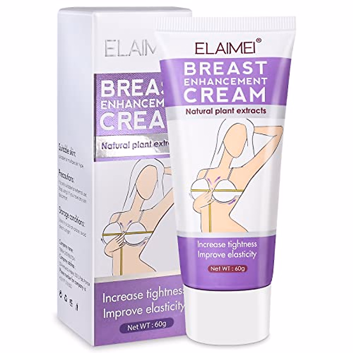 Breast Enhancement Cream, Breast Enhancer Cream - Breast Growth Cream to Lift, Firm, Tighten Breast for Breast Growth & Breast Enlargement Lotion Cream, Fits for Sensitive and All Skin Type - 60g