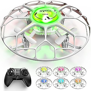 SYMA Mini Drone for Kids Adults, X660 7-Color LED Light RC Quadcopter with Rotary Ascent, 360° Flip, Altitude Hold, Headless Mode Indoor Drone Plane Flying Toys Gifts for Kids 8-12