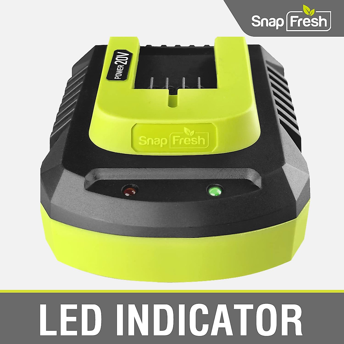 SnapFresh 20V Battery Fast Charger (BBT-XH20V), Work with SnapFresh Batteries of BBT-DC20A & BBT-DC40A