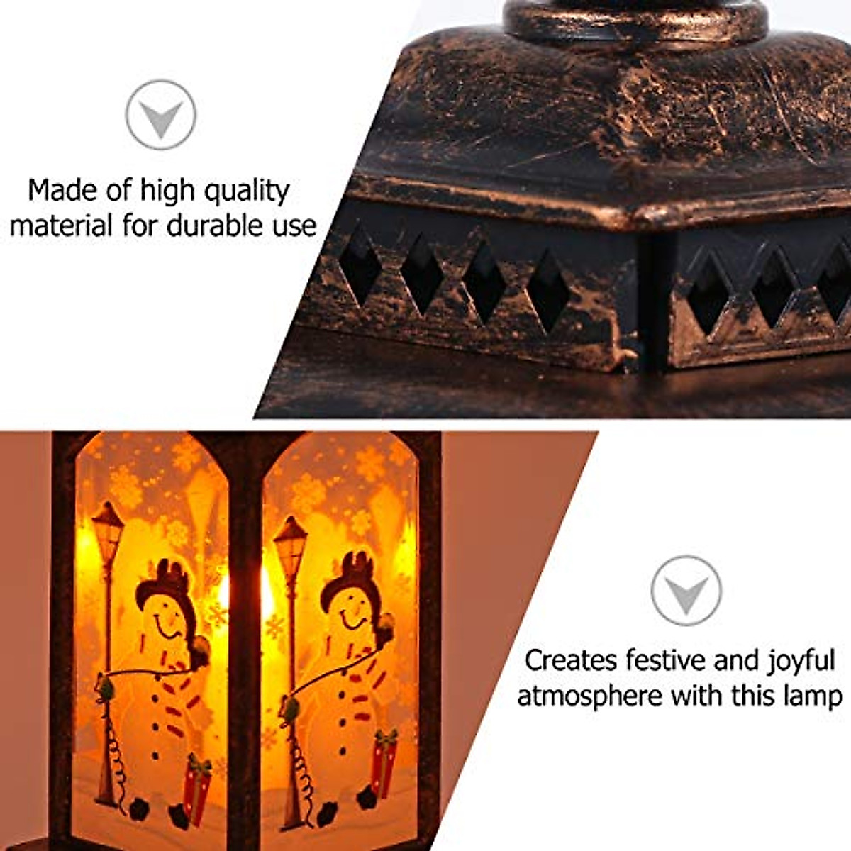 Veemoon Christmas Lanterns Light Lighted Christmas, Fall Snow Globe Lantern, Thanksgiving Candle Light Lamp Snow Globe for Fall Harvest Day Home Fall Decor Gift Xmas Wind Light