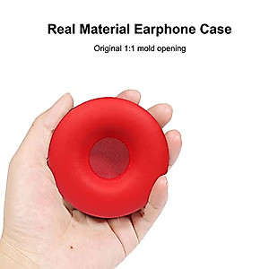 Aiivioll 1 Pair of E40 Replacement Headphone Earpads Compatible with Synchros E40BT E40 S400 T450 Headphones (Red)