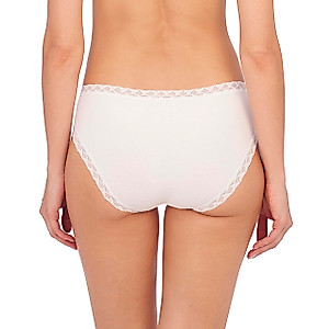 Natori Women's Bliss Cotton French Cut Panty, White, Medium
