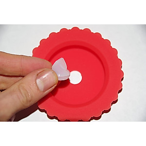 Mason jar Silicone Lid and Silicone duck bill check valve Airlock, Fits Regular and Wide mouth Mason jars. Made from 100% silicone, Great for fermenting. 4 Pack. Not made for canning.