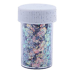 Craft Glitter Set 12 Colors Holographic Glitter Sequins Resin Rainbow Glitter for Body Face Nail Art Craft