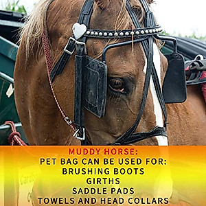 AUXSOUL 1 Pack Pet Laundry Bag, Stops Pet Hair Blocking The Washing Machine, Big Size Wash Bag Ideal for Dog Cat Horse, Hair Remover Safely, 25.8’’ 27.8’’ (65 X 70cm)(Lake Blue)