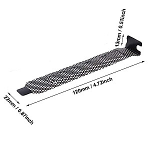 Aiyide 10PCS PCI Slot Cover Dust Filter Black Hard Steel Bracket Expansion Blanking Plate Ventilation Deflector with Screws,80mm