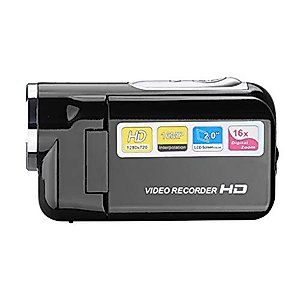 Digital Camera 16MP Compact Camera with LCD Screen Vlogging Video Camera Auto Focus Digital Point and Shoot Time Lapse Camera 4X Digital Zoom for Kids,Students, Teens, Black