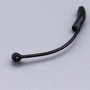 ECSiNG 30PCS D Rig Aligners Rubber Carp Fishing Kickers Anti Tangle Sleeves Hooks Line Aligners Fishing Terminal Tackle Hook Link Accessories Black 32mm