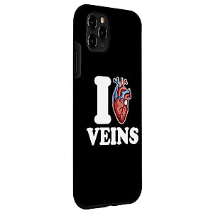 iPhone 11 Pro Max Funny Phlebotomy Humor for Phlebotomists - I Love Veins Case