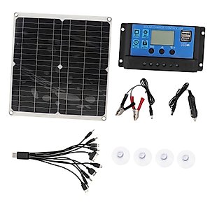 1 Set Solar Panel Controller Set Solar Panel with Controller Crystal Silicon Solar Cell Panel car Chargers Battery for car crystalline Solar Panel Mono Solar Panel Solar Charger v5