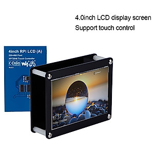 4 Inch TFT , 480x320 Resolution Touch Display with Protective Acrylic Case , SPI interface Designed for Raspberry Pi A , B , B and Raspberry Pi 2 , 3 & Raspbian