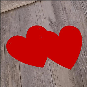 Red Heart Garland Valentines Day Garland Pack of 20 No DIY Heart Banner Garland Valentine Garland for Valentines Hanging Decor Valentine Party Decorations Galentines Day Decorations