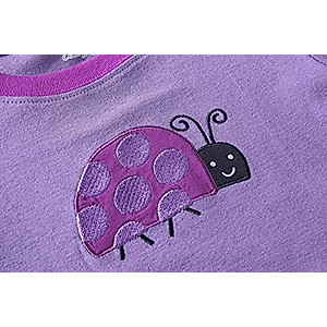 Family Feeling Ladybug Little Girls Long Sleeve Pajamas Sets Cotton Sleepwears Toddler Kids Pjs Size 2T