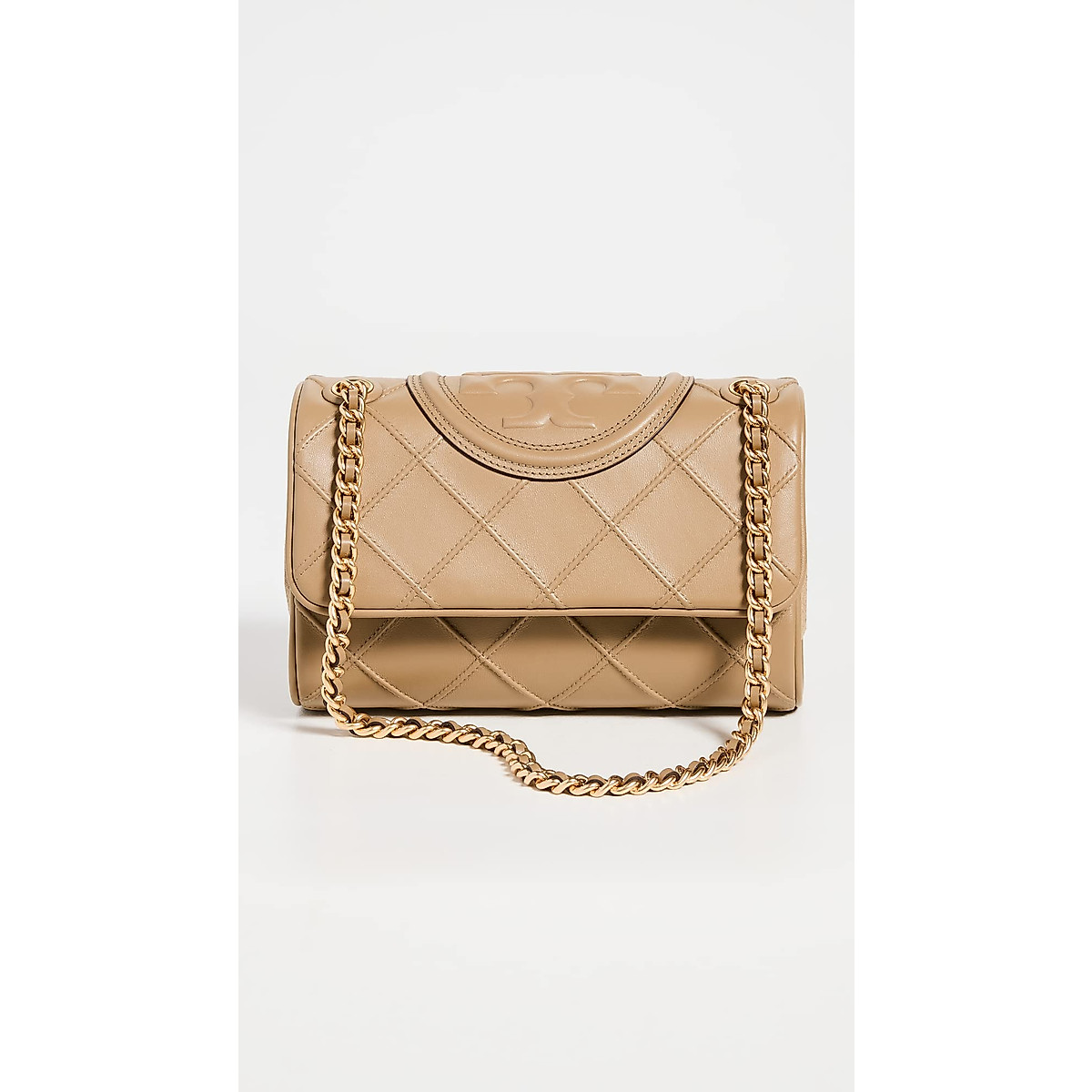 Tory Burch Women's Fleming Soft Small Convertible Shoulder Bag, Pebblestone, Tan, One Size